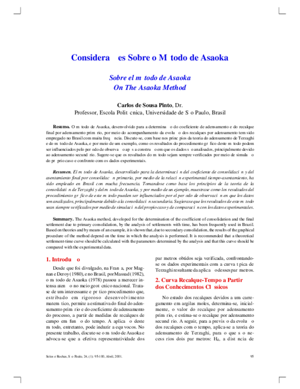 (PDF) Considerações Sobre o Método de Asaoka Sobre el método de Asaoka ...