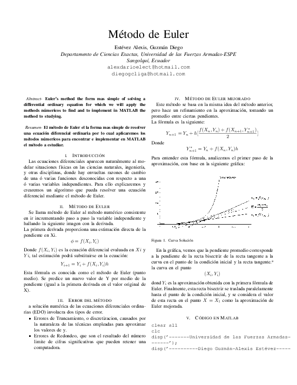 (PDF) Método de Euler