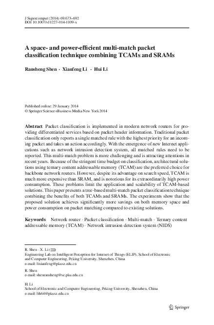 (PDF) A Low-Energy Variation-Tolerant Asynchronous TCAM for Network Intrusion Detection Systems ...