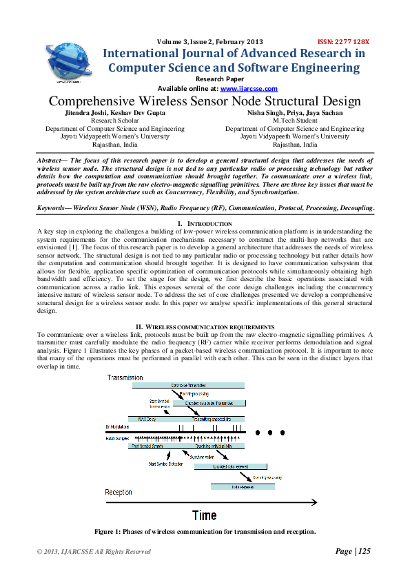 Pdf Comprehensive Wireless Sensor Node Structural Design