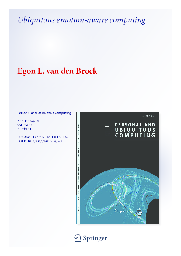 (PDF) Ubiquitous emotion-aware computing