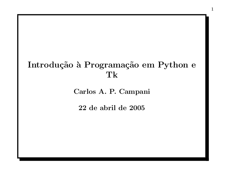 Introdução à Programação em Python e TK