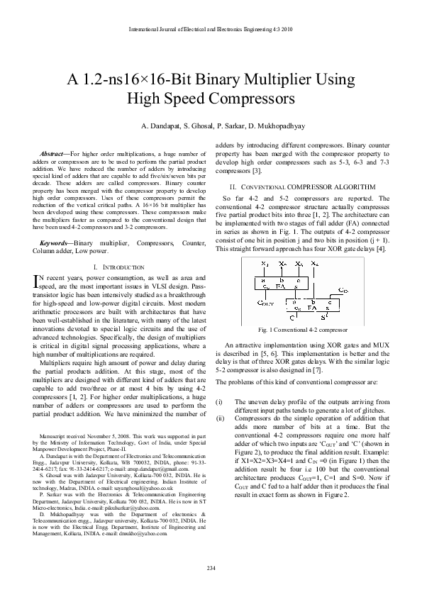 (PDF) Binary Multiplier