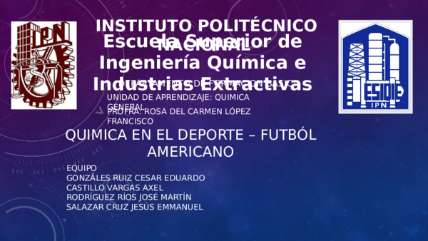 (PPT) química en los deportes