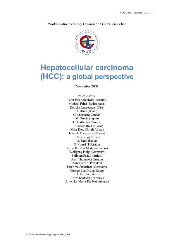 (PDF) Hepatocellular carcinoma (HCC): a global perspective