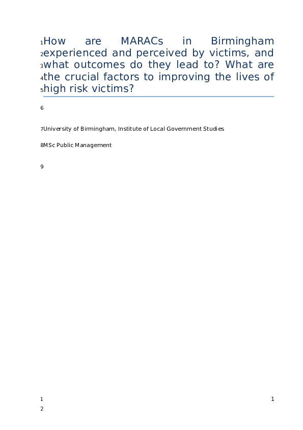 (DOC) Domestic Violence Multi Agency Risk Assessment Conference (MARAC ...