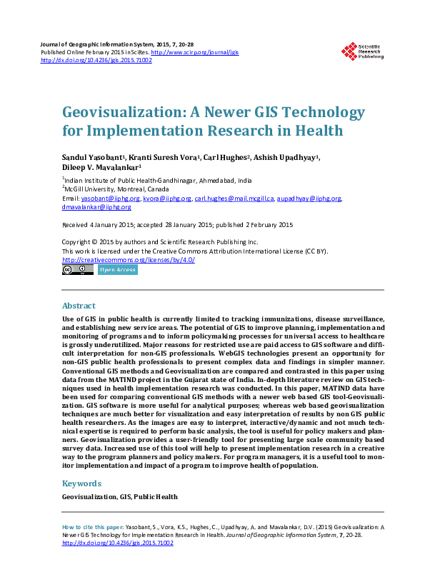 (PDF) Geovisualization: A Newer GIS Technology for Implementation ...