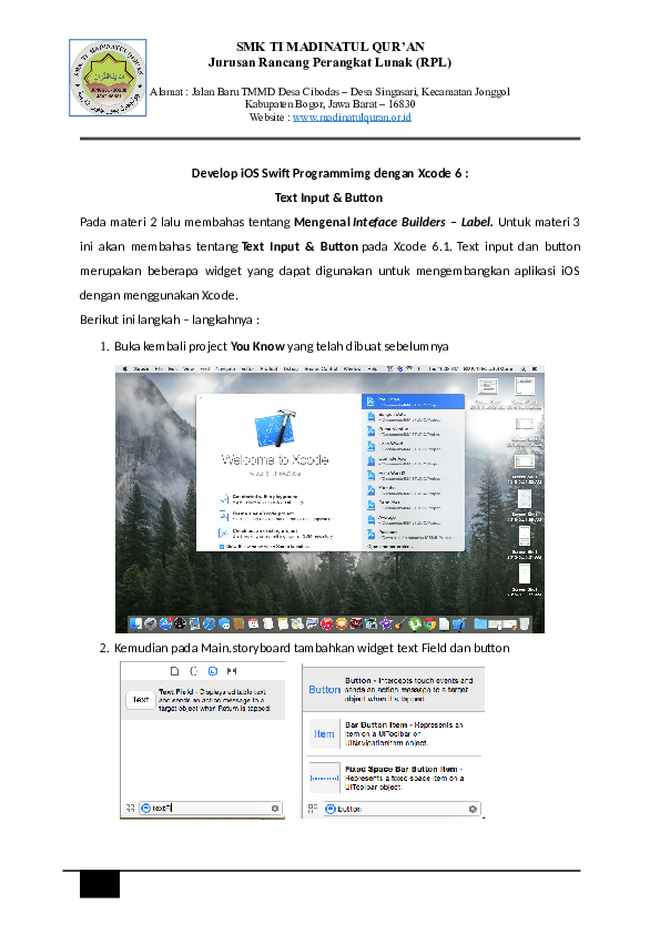 Pdf Develop Ios Swift Programming Text Input Dan Button