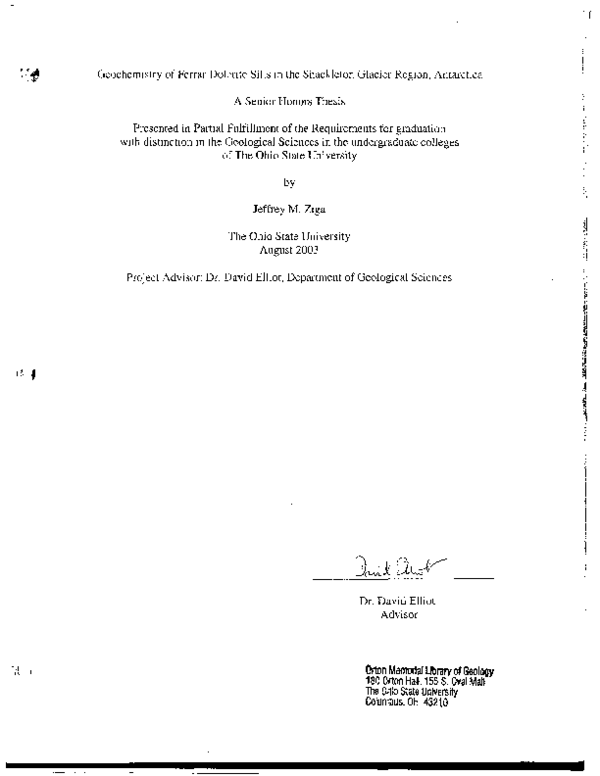 (PDF) Geochemistry of Ferrar Dolerite Sills in the Shackleton Glacier ...