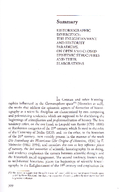 (PDF) 2007 (BOOK 2): SUMMARY (ENGL.): Historiographic Divergence: The ...