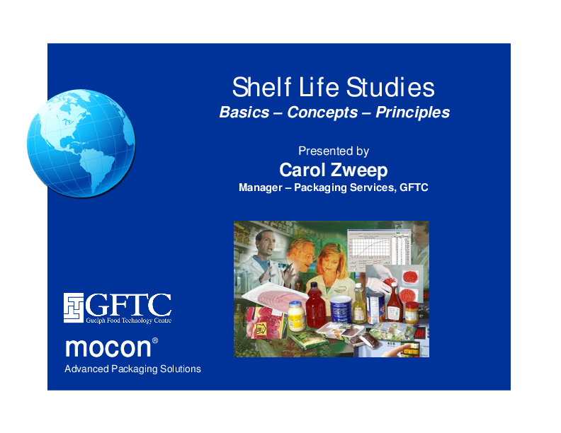(PDF) Shelf Life Studies Basics – Concepts – Principles Carol Zweep