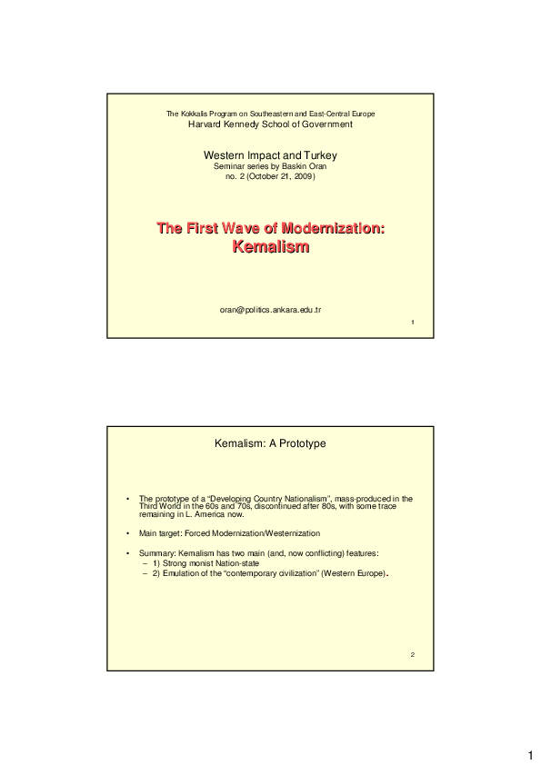 (PDF) Western Impact in Turkey - The First Wave of Modernization ...