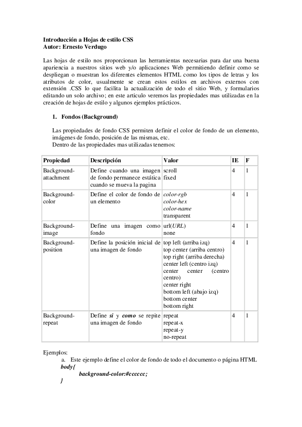 (PDF) Hojas de estilo CSS
