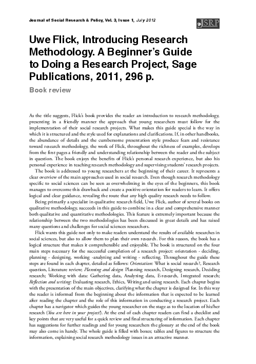 (PDF) Uwe Flick, Introducing Research Methodology. A Beginner’s Guide ...