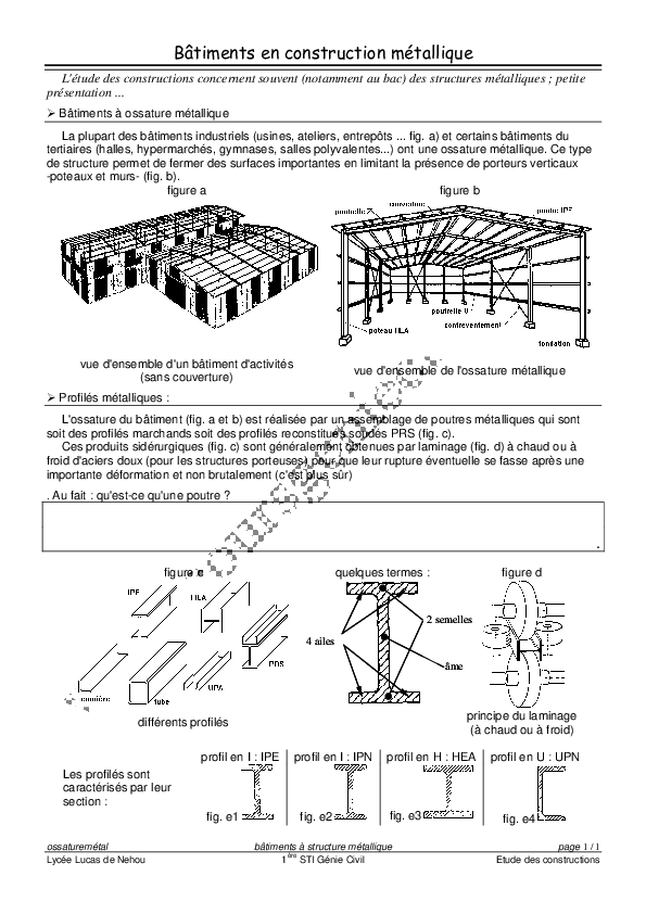 (PDF) Cours ossature-metallique procedes-generaux-de-construction