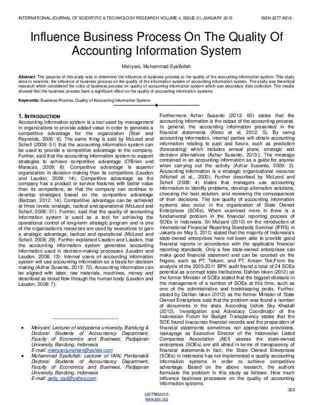 (PDF) Influence Business Process On The Quality Of Accounting ...