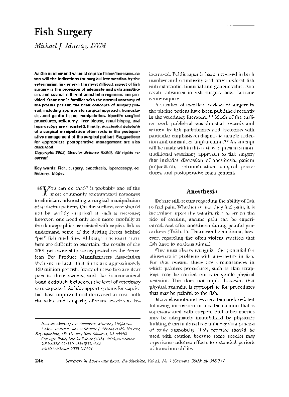 (PDF) Fish Surgery