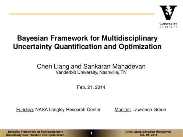 (PDF) Bayesian Framework for Multidisciplinary Uncertainty Quantification and Optimization