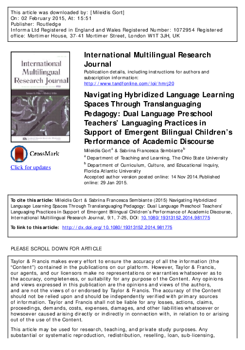 (PDF) Navigating hybridized language learning spaces through ...