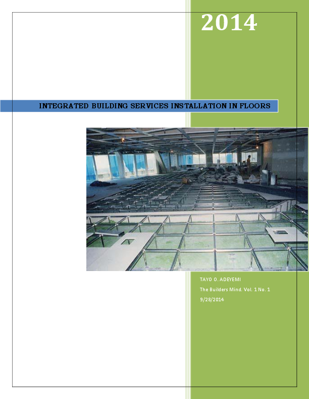 (PDF) INTEGRATED BUILDING SERVICES INSTALLATION IN FLOORS