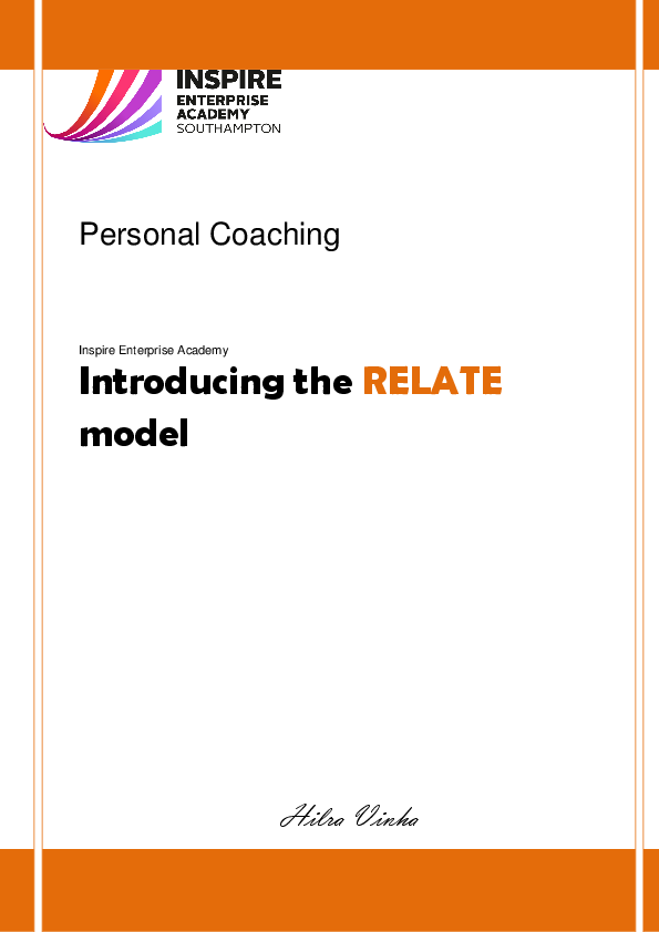 (PDF) Introducing the RELATE model