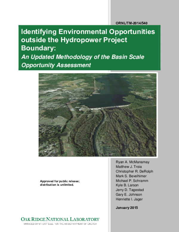(PDF) Identifying Environmental Opportunities outside the Hydropower ...