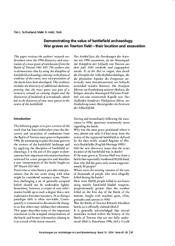 (PDF) Sutherland, T. and Holst, M. 2014. ‘Demonstrating the value of ...