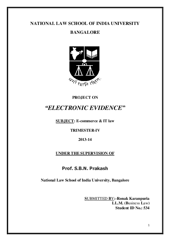 (PDF) electronic evidence