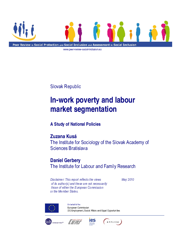 (PDF) In-work poverty and labour market segmentation in Slovakia