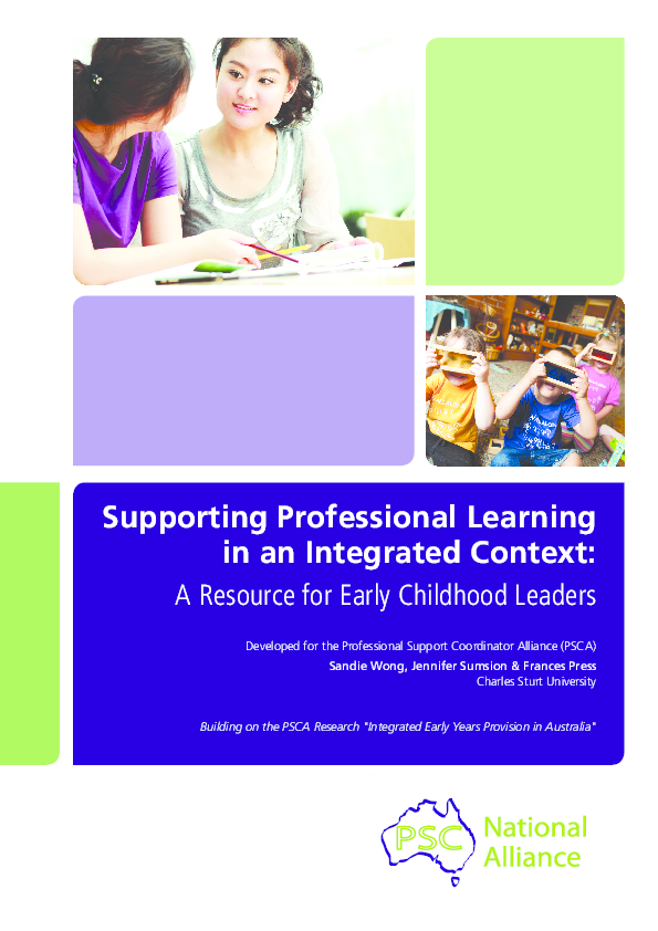 (PDF) Supporting Professional Learning in an Integrated Context