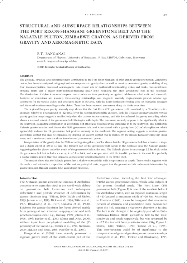 (PDF) STRUCTURAL AND SUBSURFACE RELATIONSHIPS BETWEEN THE FORT RIXON ...