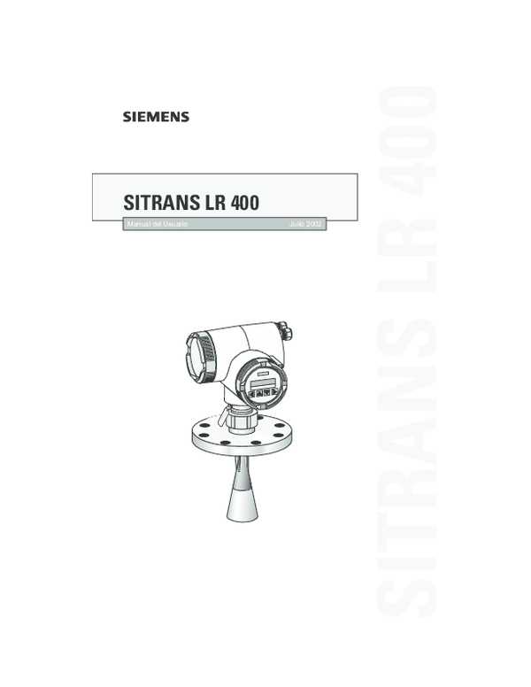 (PDF) Manual del Usuario SITRANS LR 400