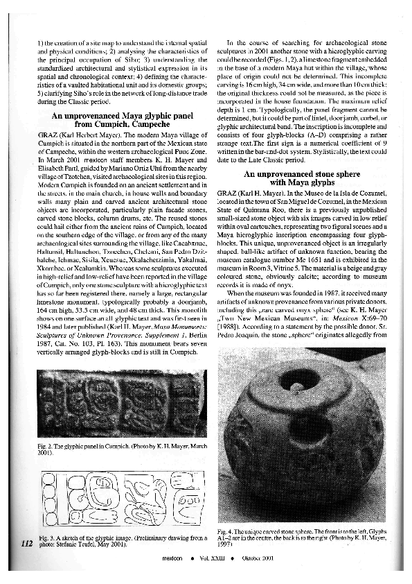 (PDF) An Unprovenanced Maya Stone Sphere with Maya Glyphs