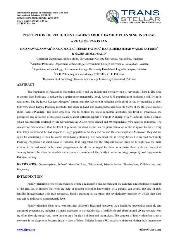 (PDF) THE POSITIVE ASPECTS OF POLITICAL FUNCTION OF RELIGION: AN OVERVIEW