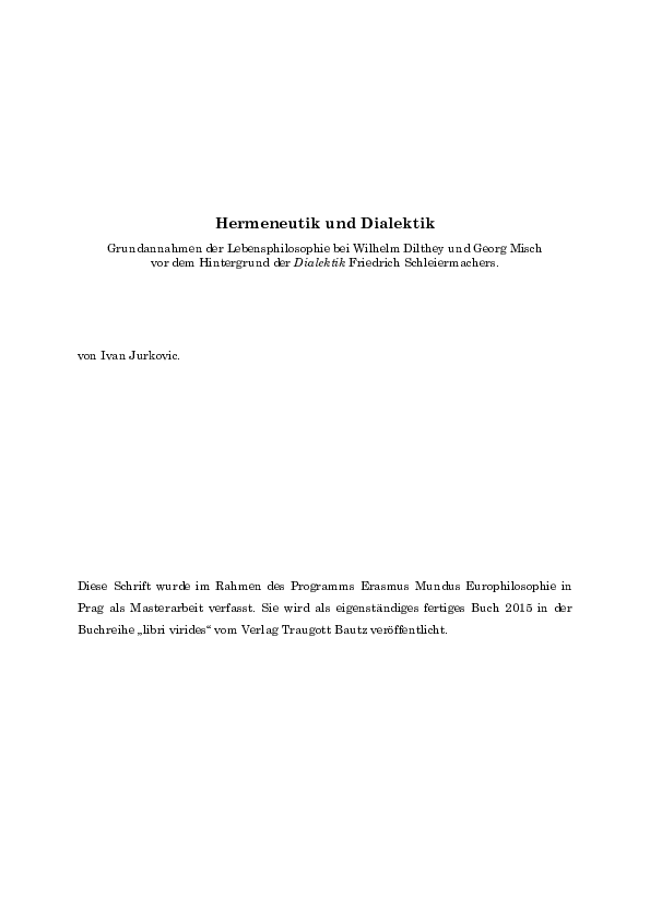 Die Wissenschaft ohne Grund. Zur Verwurzelung der Lebensphilosophie bei ...