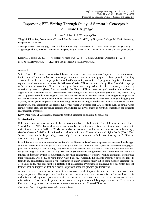 (PDF) Improving EFL Writing Through Study of Semantic Concepts in ...