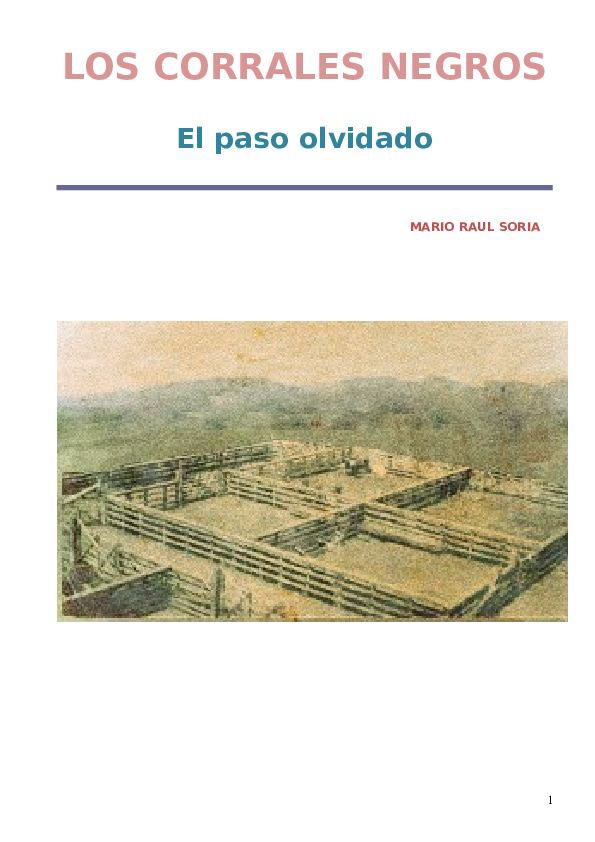 (DOC) LOS CORRALES NEGROS, El paso olvidado