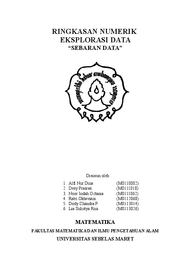 (DOC) Eksplorasi Data (Sebaran Data)