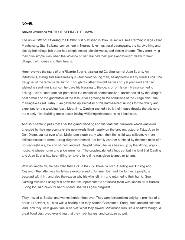 (DOC) general types of literature examples of prose and poetry