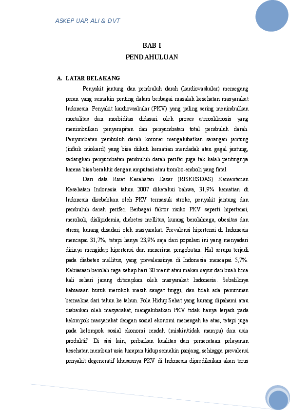 (DOC) Askep UAP, ALI, DVT