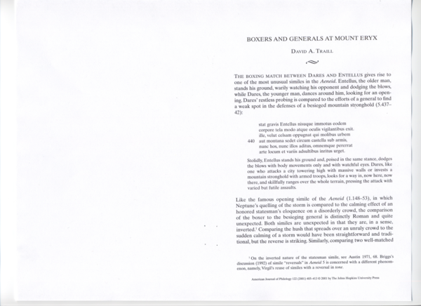 (PDF) Boxers and Generals at Mount Eryx