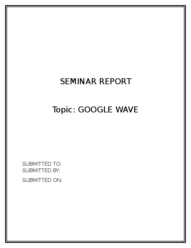 (DOC) google wave seminar report