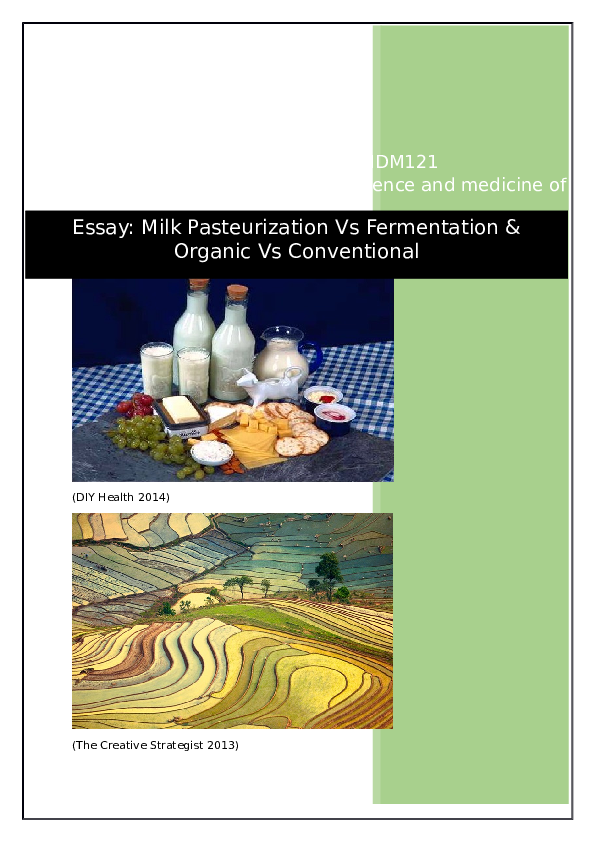 (DOC) The Nutritional effects and health effects of Milk Pasteurization ...