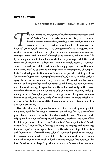 (PDF) Introduction to Modernism and the Art of Muslim South Asia