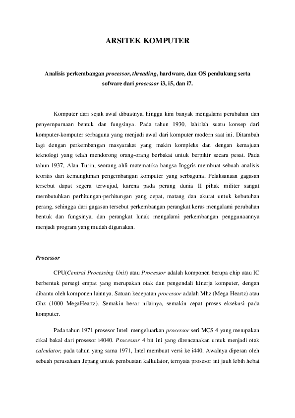 Pdf Arsitektur Komputer