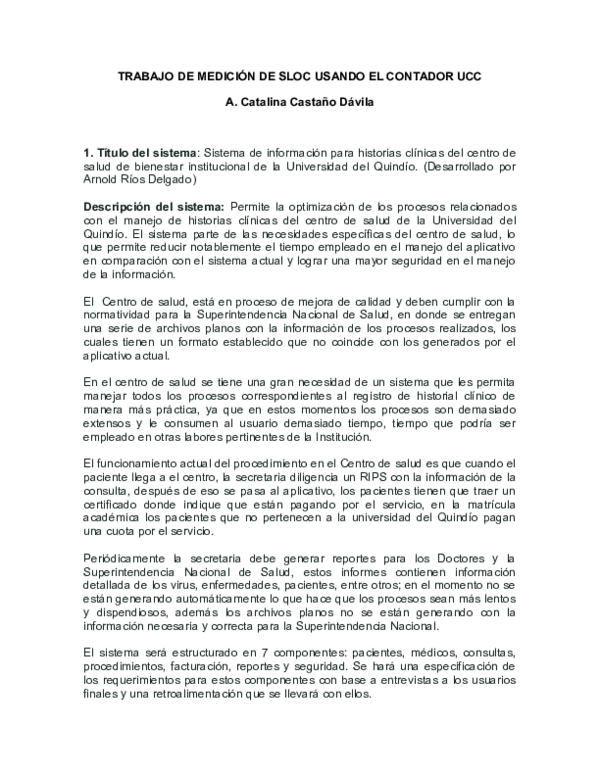 (DOC) TRABAJO DE MEDICION DE SLOC USANDO EL CONTADOR UCC