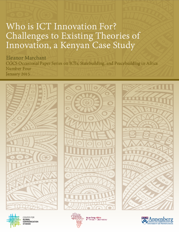 (PDF) Who is ICT Innovation For? Challenges to Existing Theories of ...