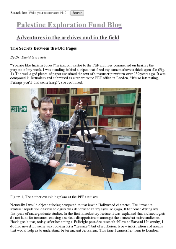 (PDF) The Secrets Between the Old Pages