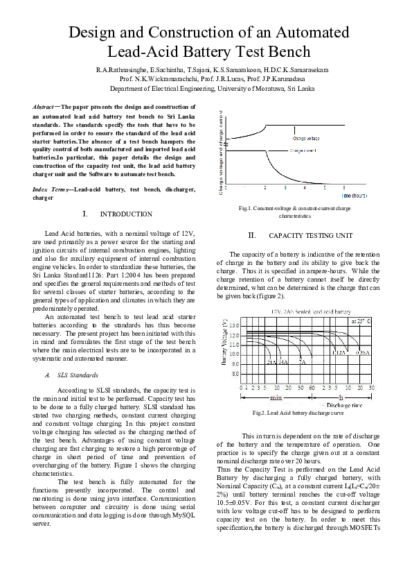 (PDF) Automated Battery Test Bench