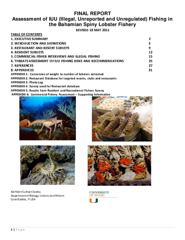 (PDF) FINAL REPORT Assessment of IUU (Illegal, Unreported and ...